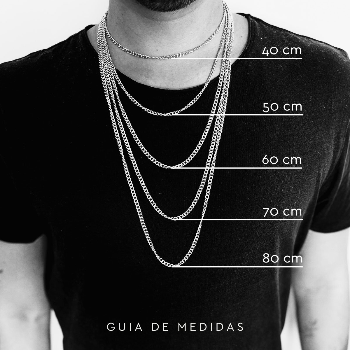 Colar Masculino Ajustável Terracota Marrom