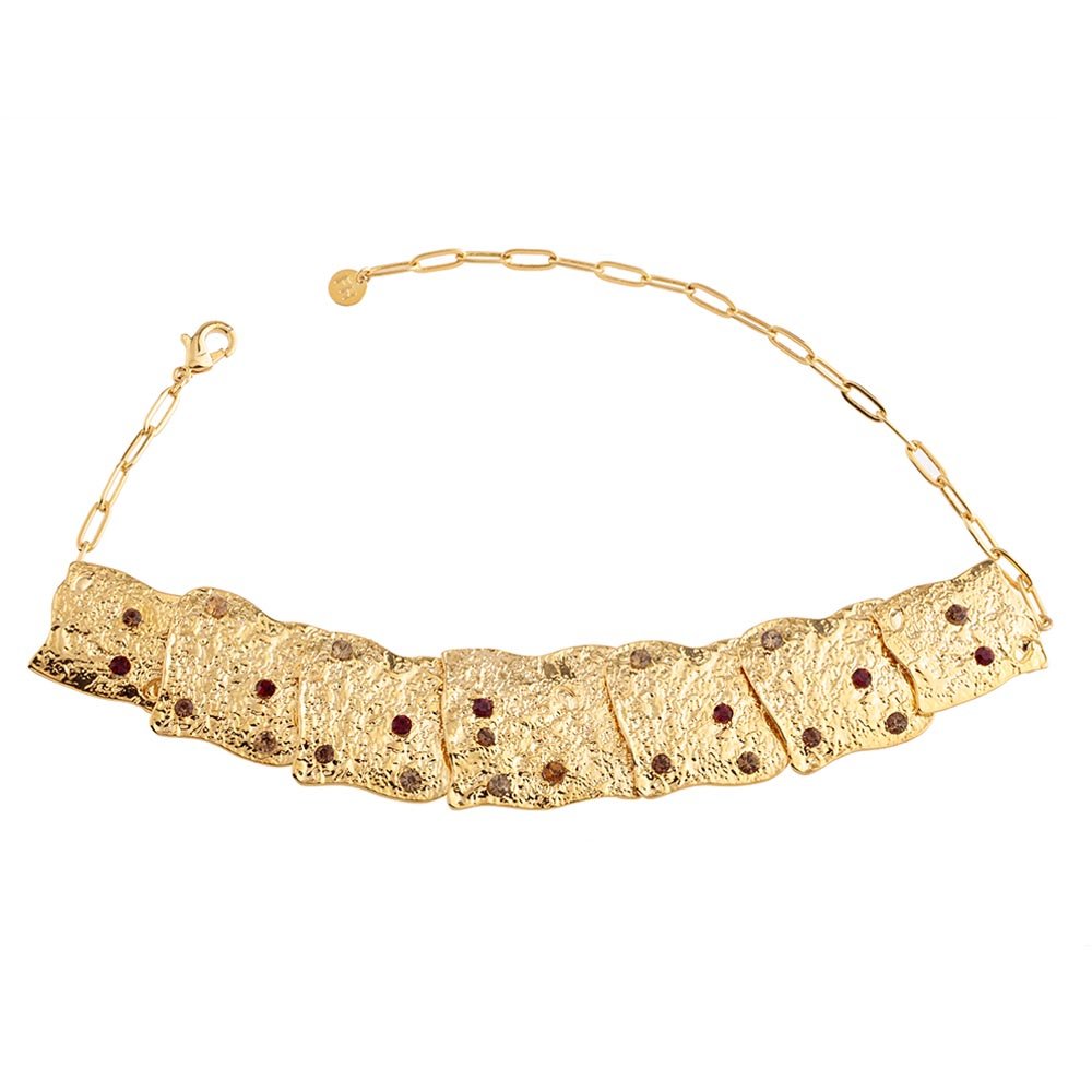 Colar Feminino Choker Dourado Maxi Queen Electra Dourado