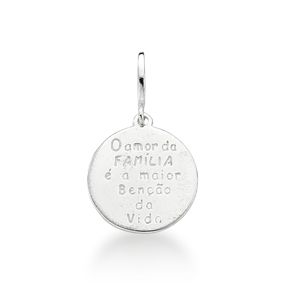 Pingente Arvore da Vida com Frase sobre Família Prata 925 Prata