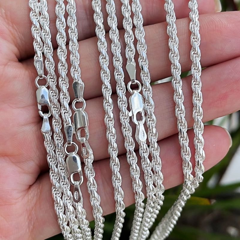 Pulseira Cordão Baiano 2,8mm Prata 925 - 19cm Prata