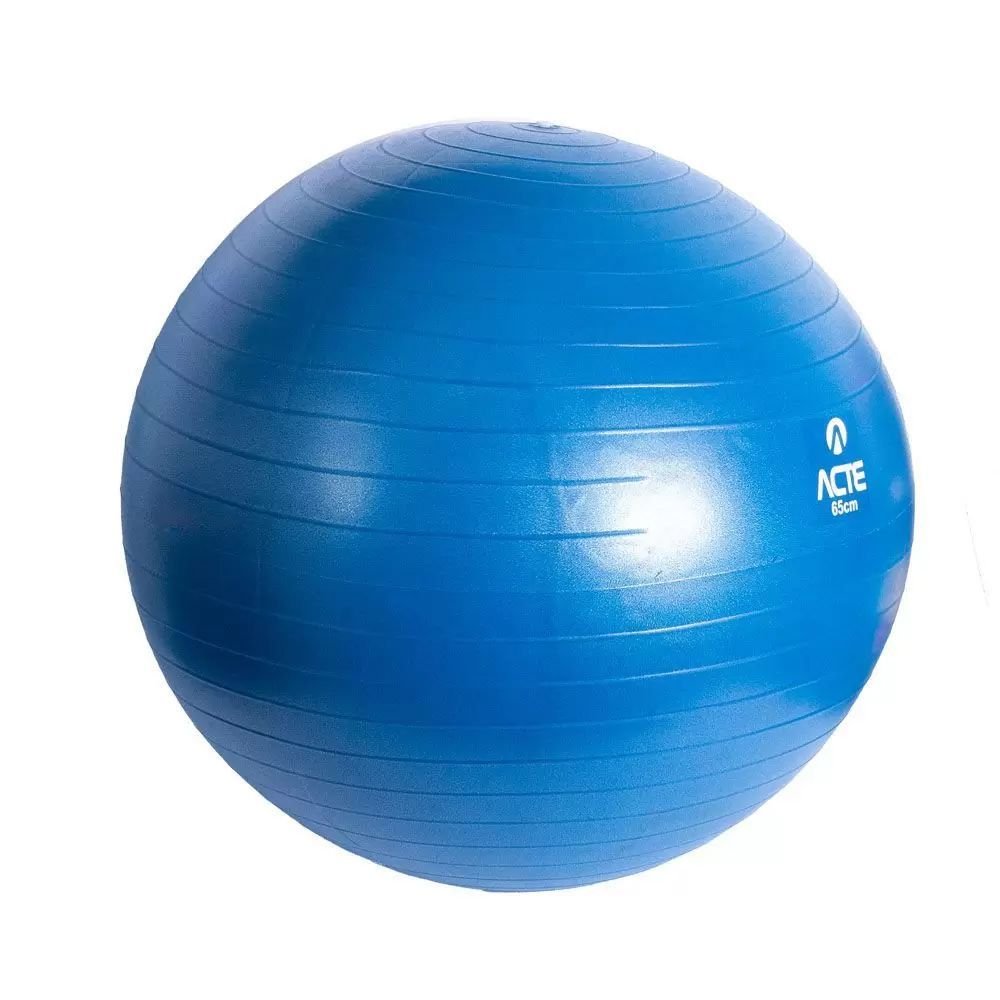Bola Pilates Acte Sports 65cm c/ Bomba de Ar Unissex T9-65 Azul