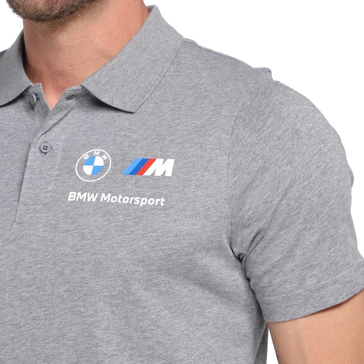 Camisa Polo Puma BMW MMS Masculina 536245-03 Cinza