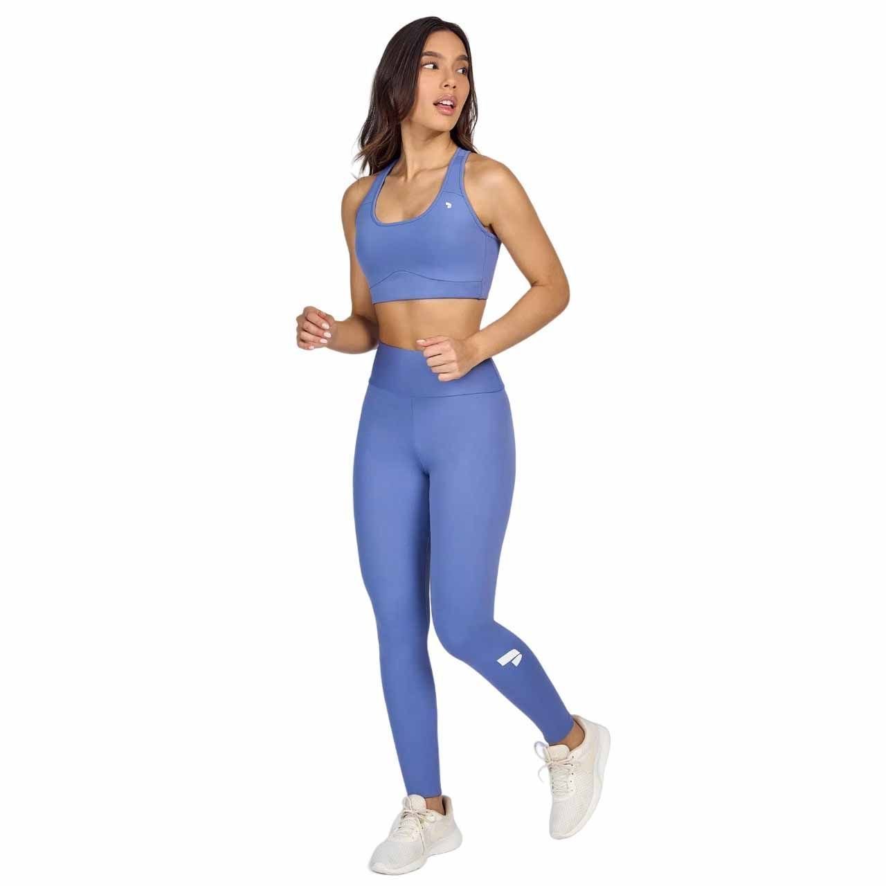 Calça Legging Alto Giro Hyper Silk Feminina 2331301-C5655 Azul