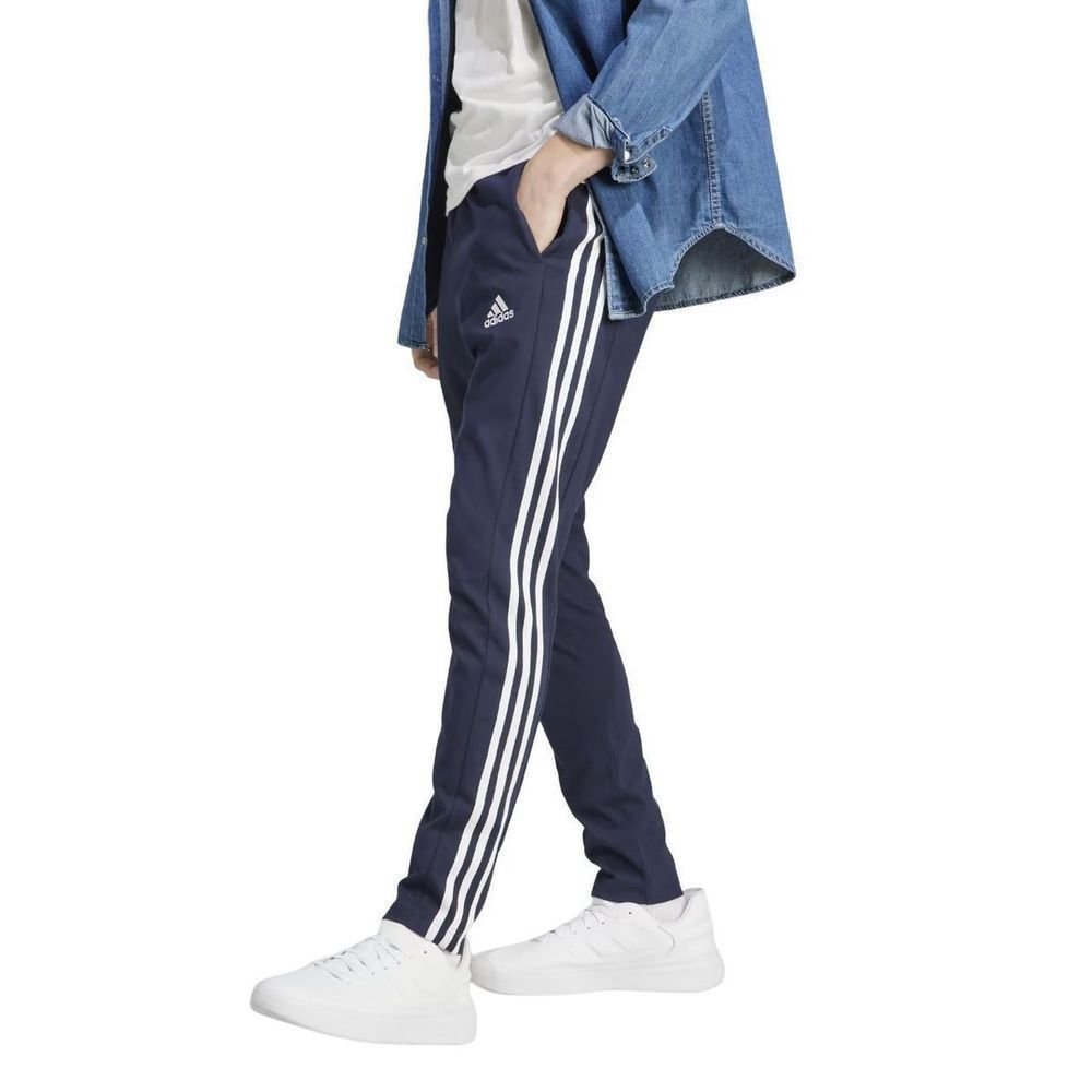 Calça Adidas Essentials Tapered Open 3-Stripes Masc IC0045 Azul