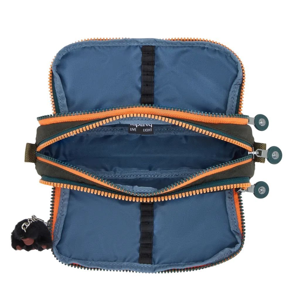 Estojo Kipling Gitroy Unissex 135648LB Verde Escuro/Preto