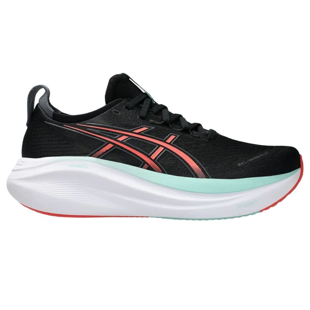 Tênis Asics Gel Nimbus 27 Masculino 1011B958-004 Preto/Coral