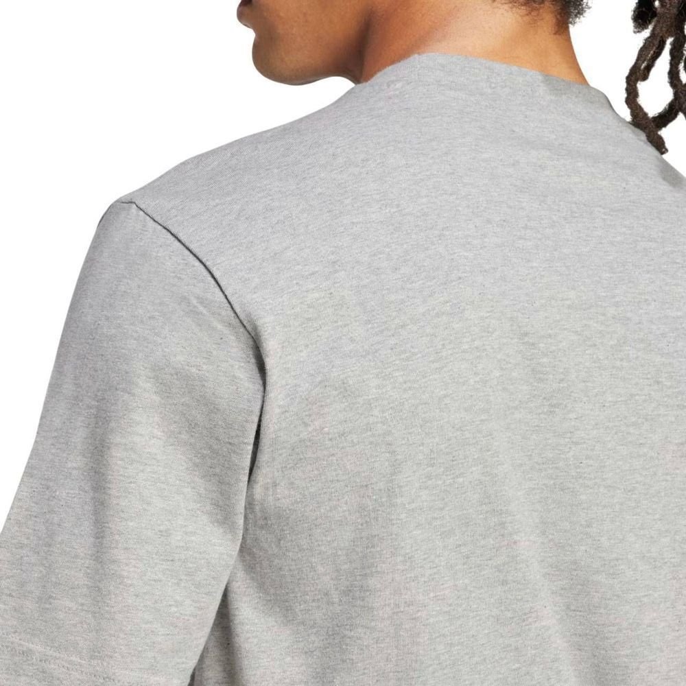 Camiseta Adidas M/C Small Logo Masculina JF1091 Cinza Claro/Preto