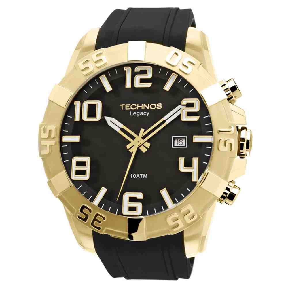 Relógio Technos Legacy Preto e Dourado Masculino 2315AAHA/8P Preto