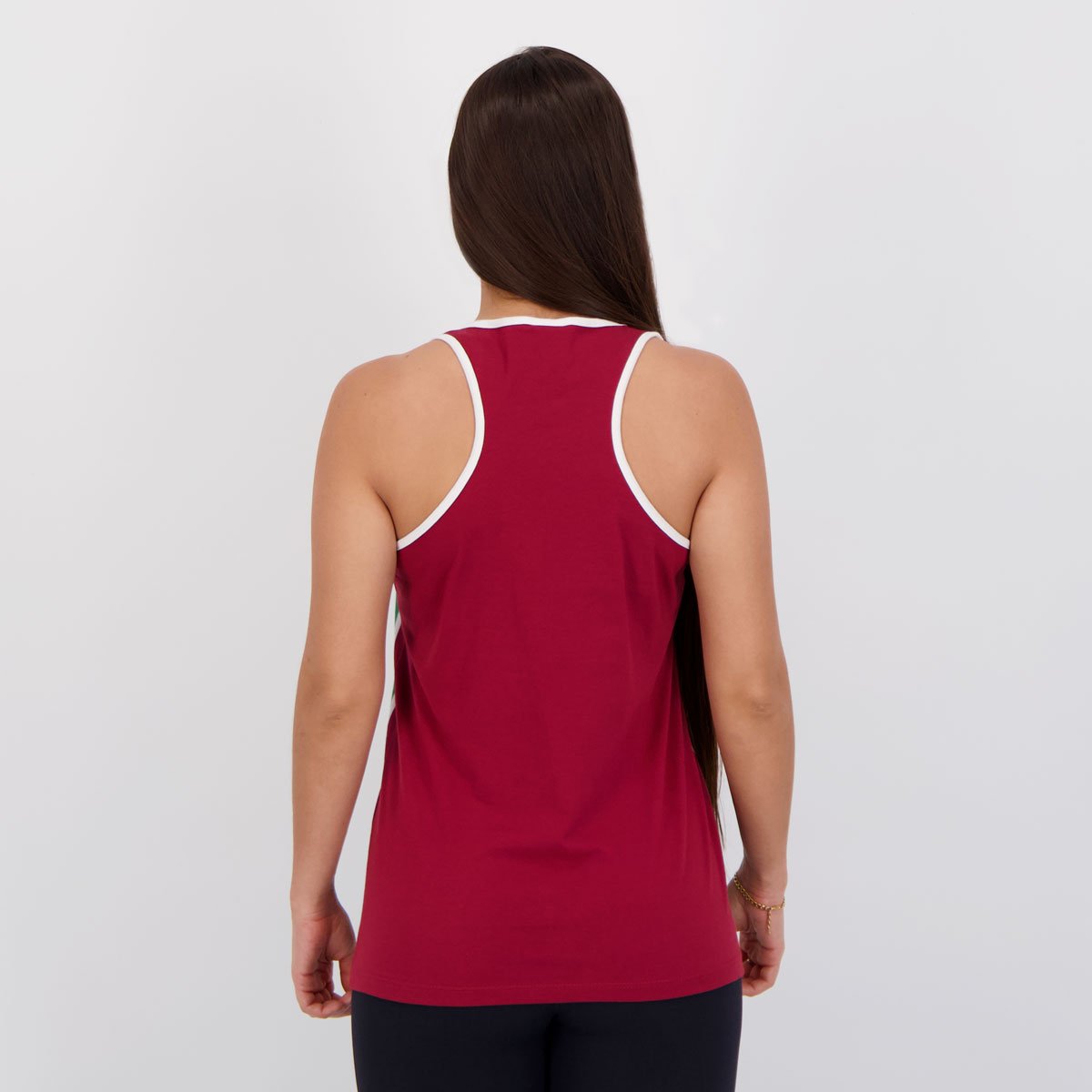 Regata Fluminense Bit Feminina Vinho e Branca Multicores