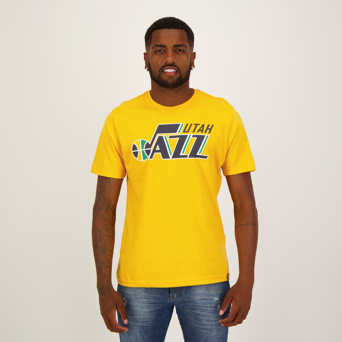 Camiseta NBA Jazz Utah Amarela Amarelo