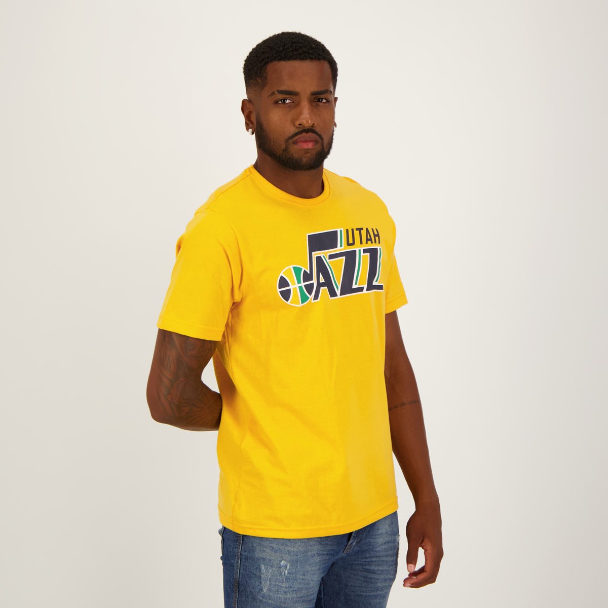Camiseta NBA Jazz Utah Amarela Amarelo