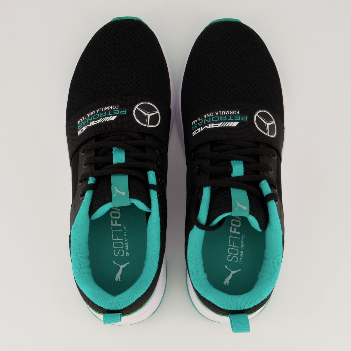 Tênis Puma Wired Run Mercedes AMG Petronas MAPF1 Preto Preto