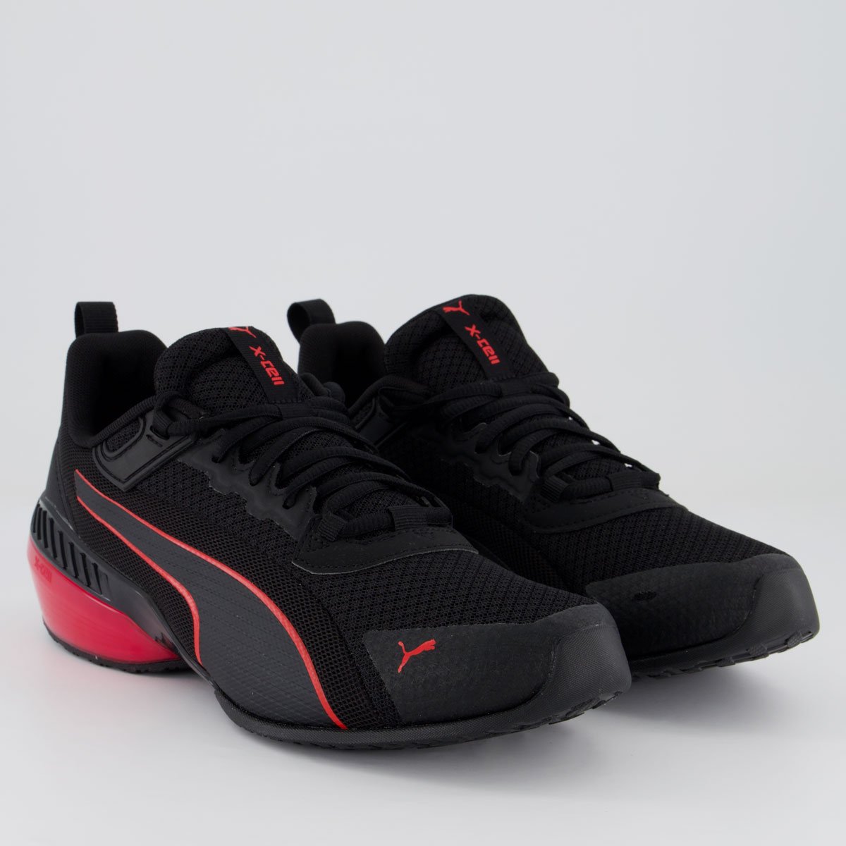 Tênis Puma X-Cell Uprise Preto e Vermelho Preto