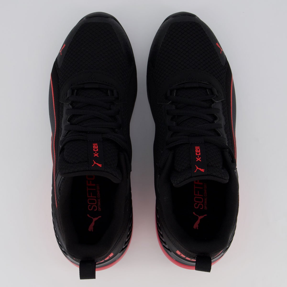 Tênis Puma X-Cell Uprise Preto e Vermelho Preto