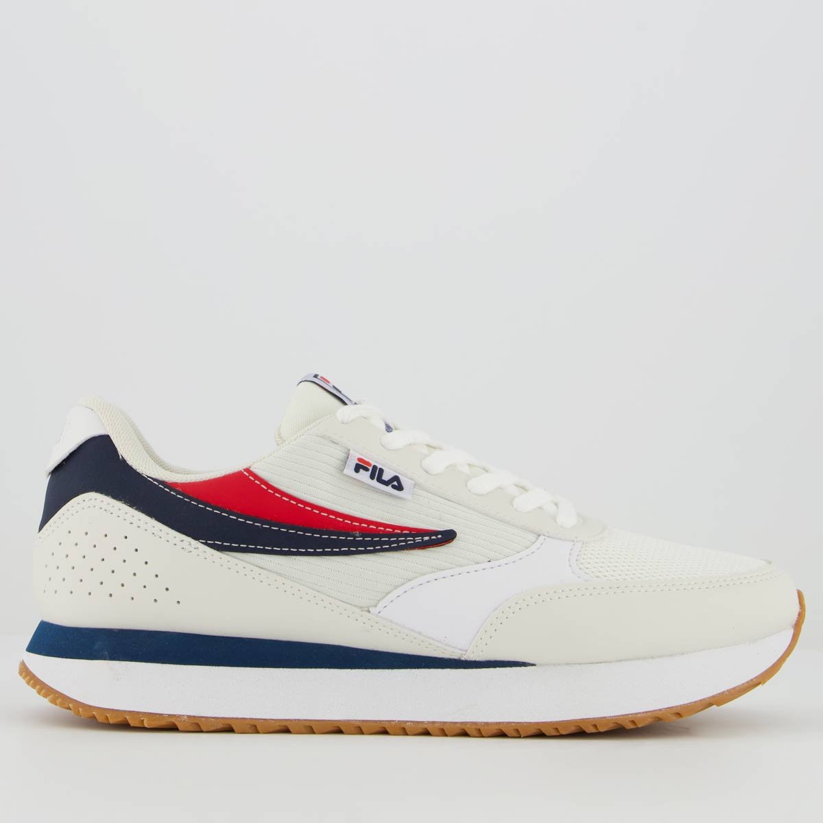 Tênis Fila Retro College Branco e Marinho Multicores