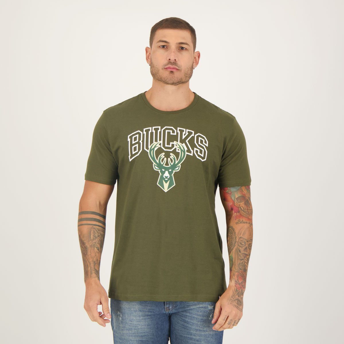 Kit de 2 Camisetas NBA Milwaukee Verde e Branca Multicores