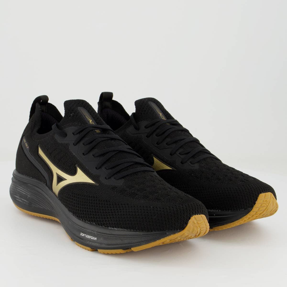 Tênis Mizuno Cool Ride 2 Preto e Dourado Preto