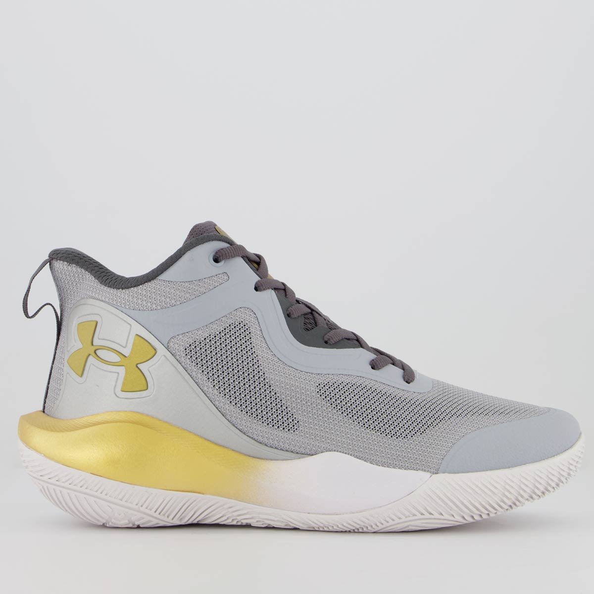 Tênis Under Armour Bankshot Cinza e Dourado Cinza