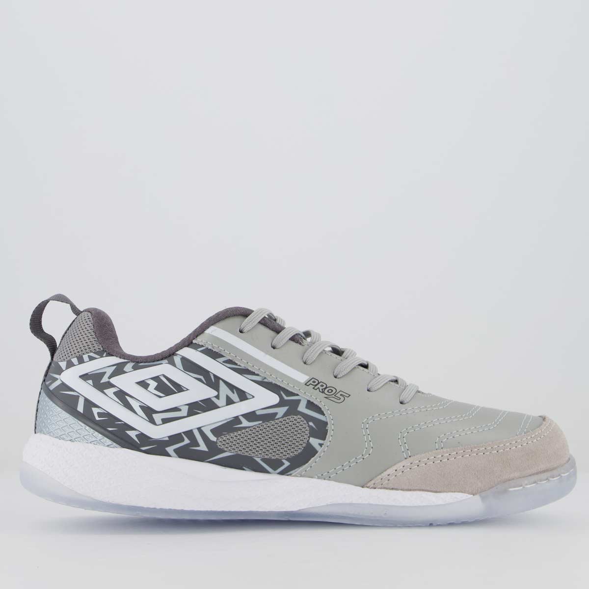 Chuteira Umbro Pro 5 Bump Futsal Prata Prata