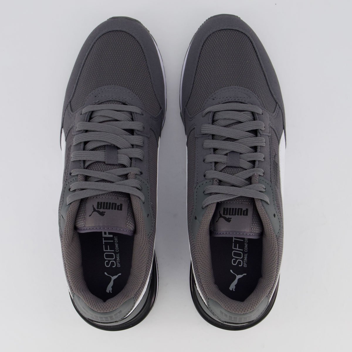 Tênis Puma ST Runner V4 Mesh Cinza e Branco Cinza/Branco