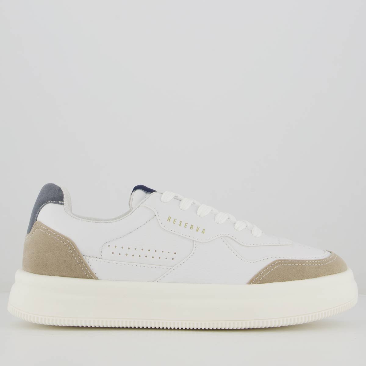 Tênis Reserva Troy Branco e Bege Branco/Bege