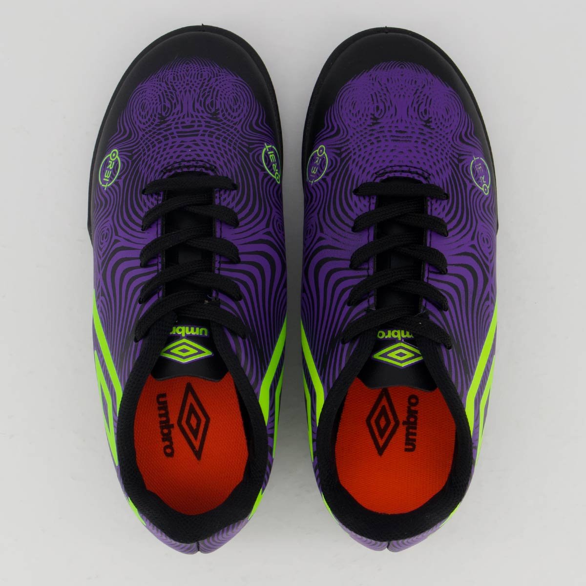 Chuteira Umbro Orbit Society Juvenil Roxa e Verde Roxo/Verde