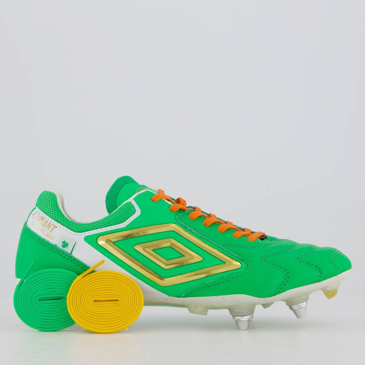 Chuteira Umbro Adamant Master Class Pro SG Gl Saint Patrick's Campo Verde Verde