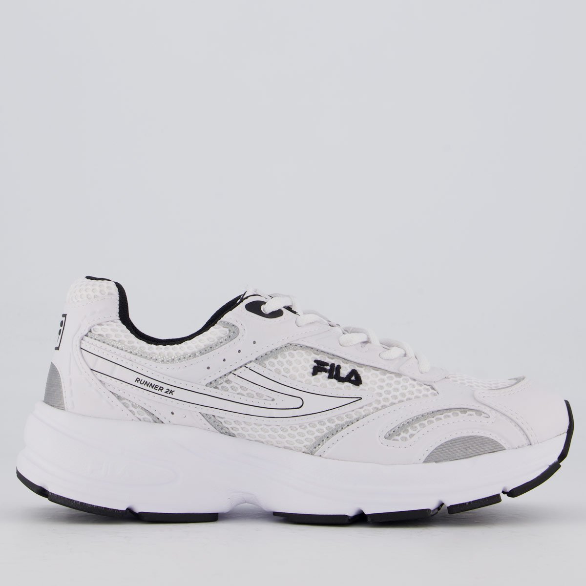 Tênis Fila Runner 2K Feminino Branco e Preto Branco/Preto