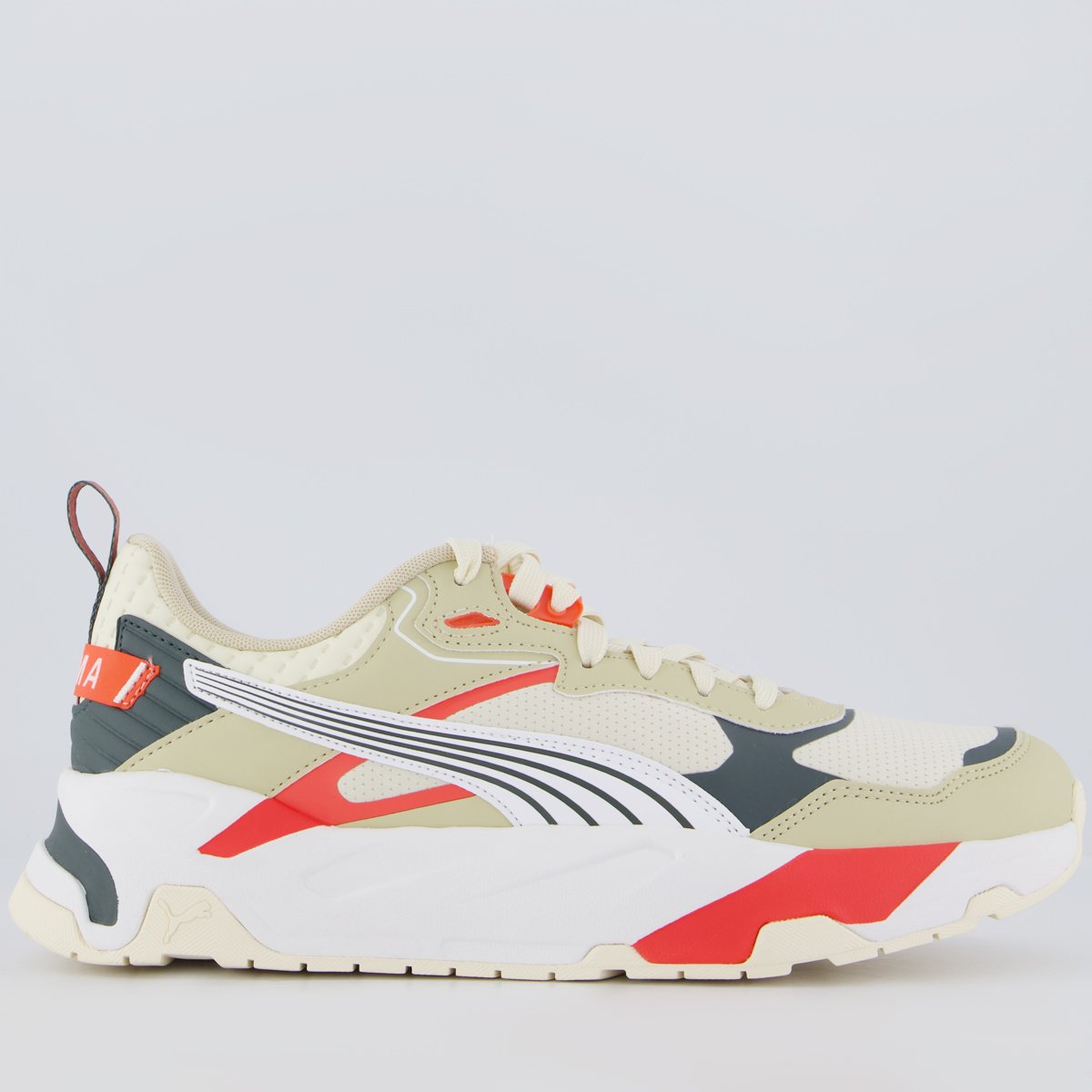 Tênis Puma Trinity Desert Road Bege e Vermelho Multicores