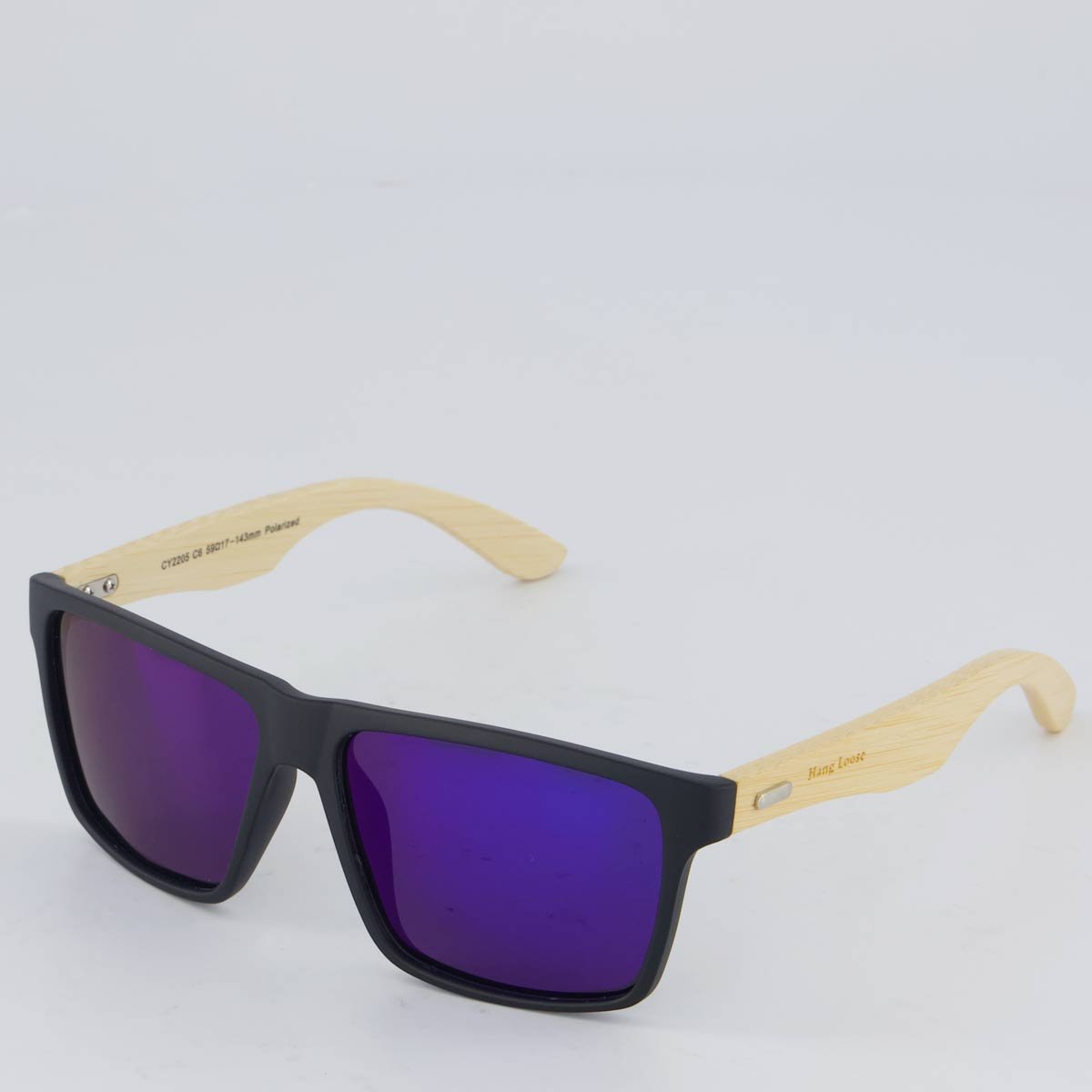 Óculos de Sol Hang Loose Deck Polarizado Preto e Azul Preto