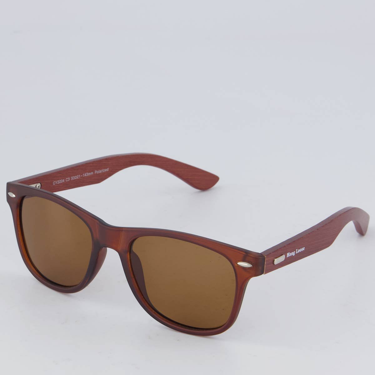 Óculos de Sol Hang Loose Style Bamboo Marrom Marrom