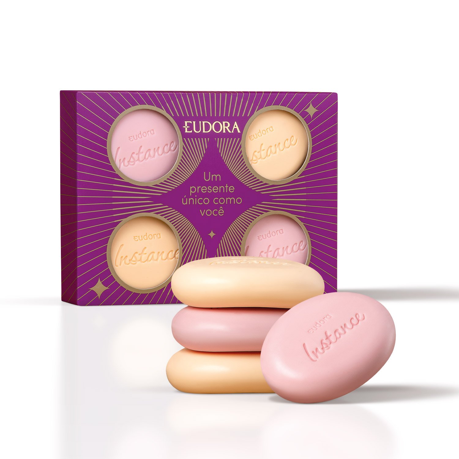 Eudora Instance Sabonetes Kit Presente 4 x 85g cada ÚNICO