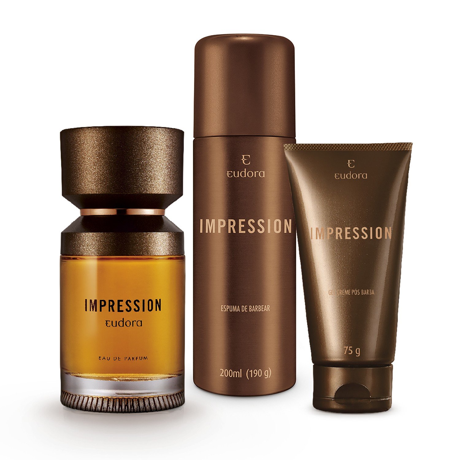Combo Impression: Eau de Parfum 100ml + Espuma de Barbear 200ml + Gel ...