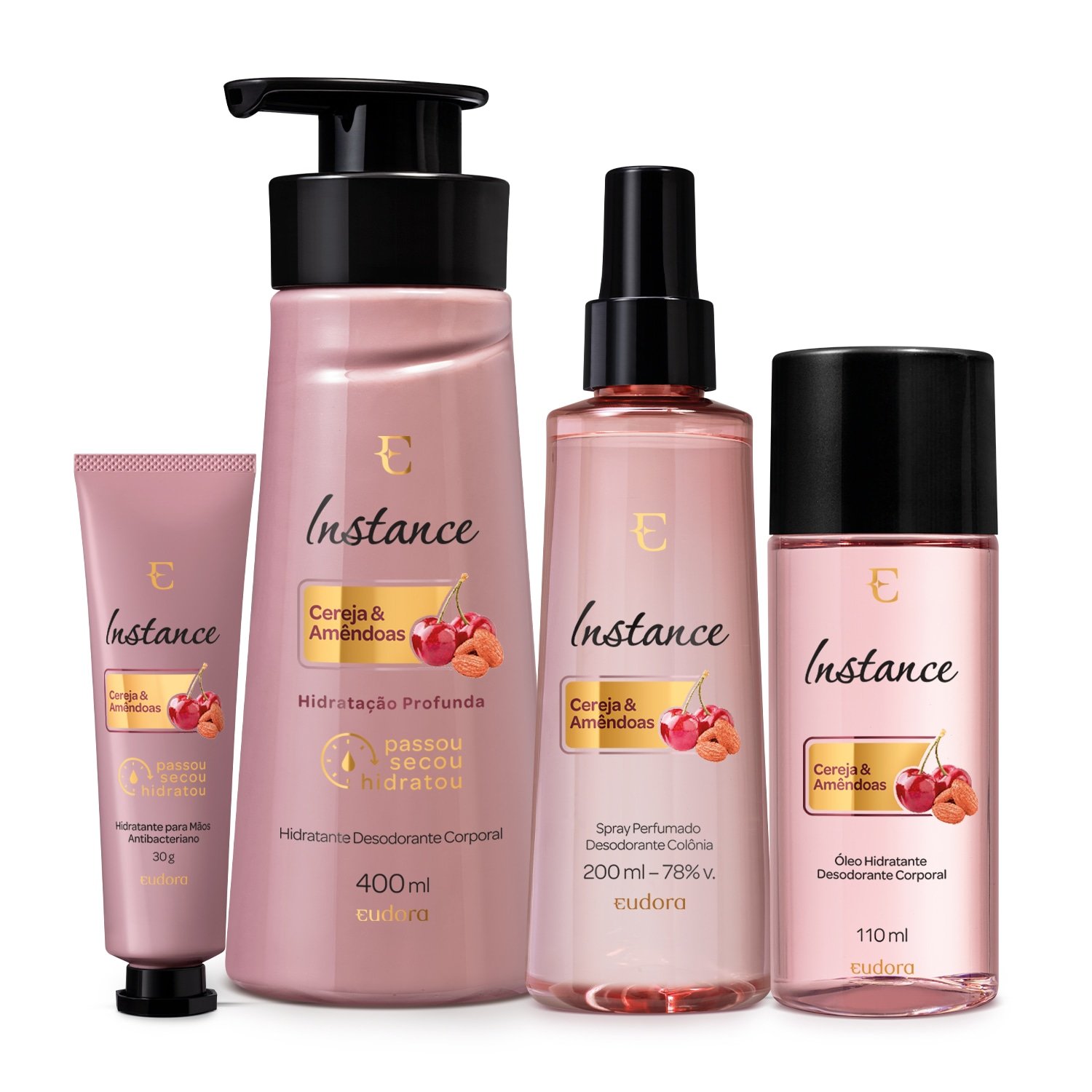 Combo Hidratação Instance Cereja e Amêndoas(4 itens) ÚNICO