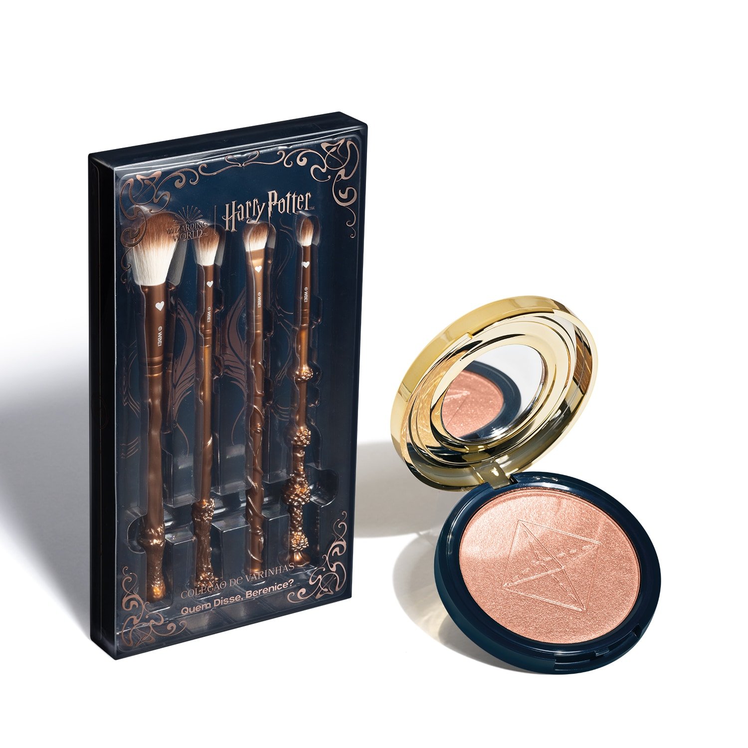 Combo Aula de Feitiços Harry Potter: Iluminador Cremoso Rosado 5g + Kit ...