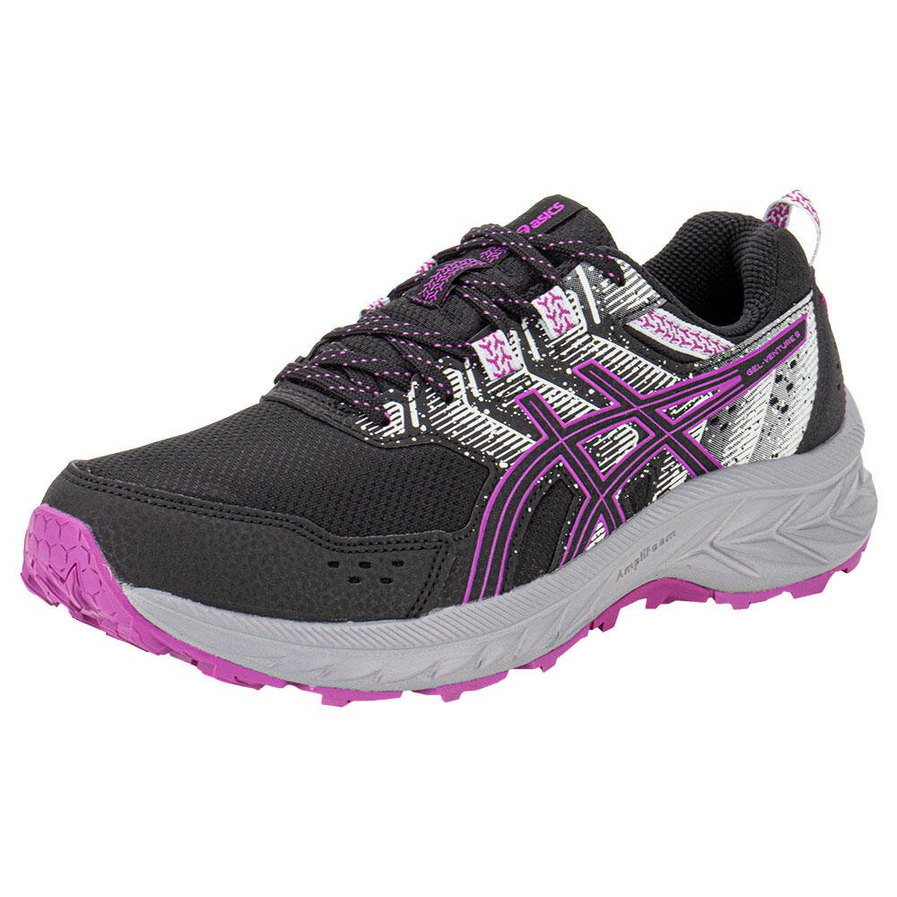 TÊNIS FEMININO GEL VENTURE 9 ASICS - 1012B313 Preto/Roxo