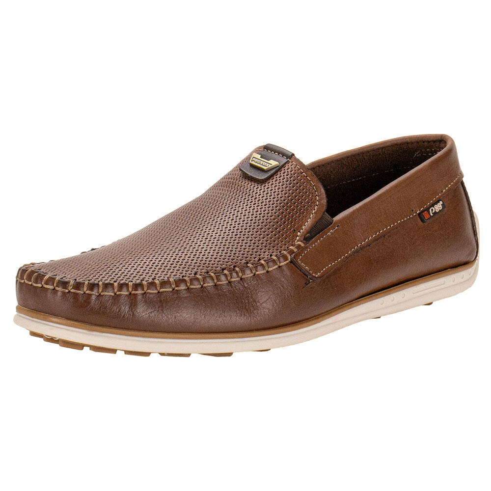 MOCASSIM MASCULINO PEGADA 142002 Caramelo