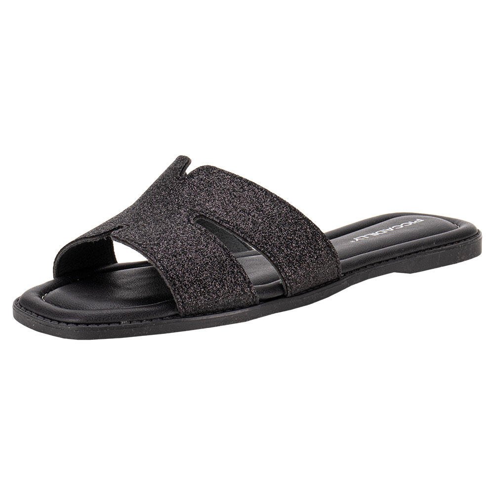 TAMANCO FEMININO FLAT PICCADILLY 506013 Preto