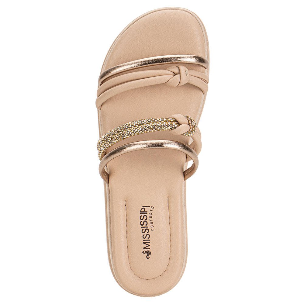 TAMANCO FEMININO FLAT MISSISSIPI MB511 Bege