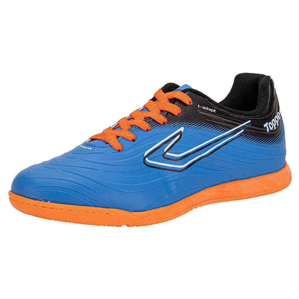 CHUTEIRA MASCULINA FUTSAL FORZA III TOPPER TP0467 Azul/Laranja