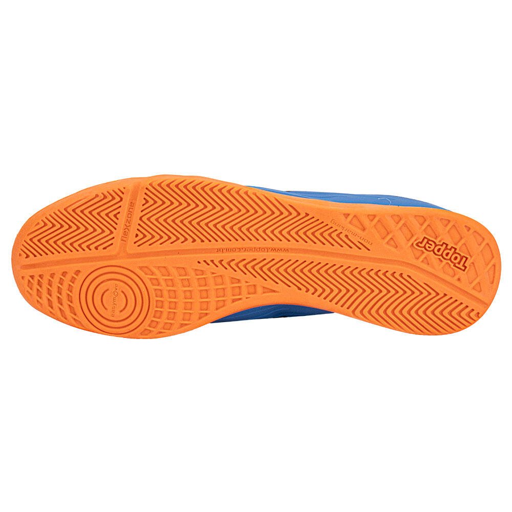 CHUTEIRA MASCULINA FUTSAL FORZA III TOPPER TP0467 Azul/Laranja