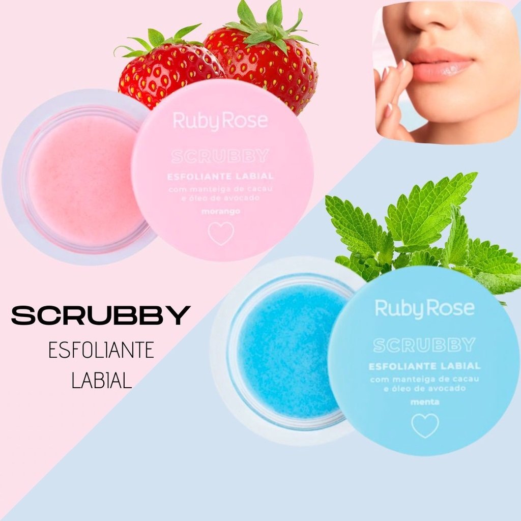 ESFOLIANTE LABIAL SCRUBBY MENTA 5,5g - RUBY ROSE 5,5g