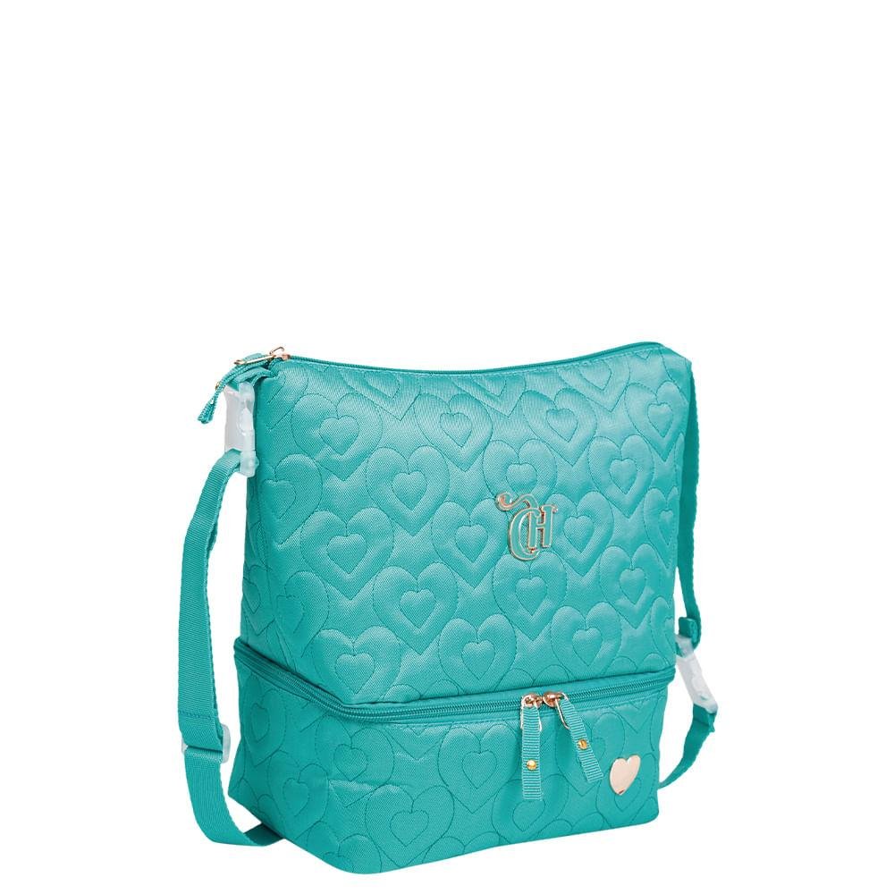 Lancheira 2 Compartimentos Capricho Crush Azul - Turquesa Azul