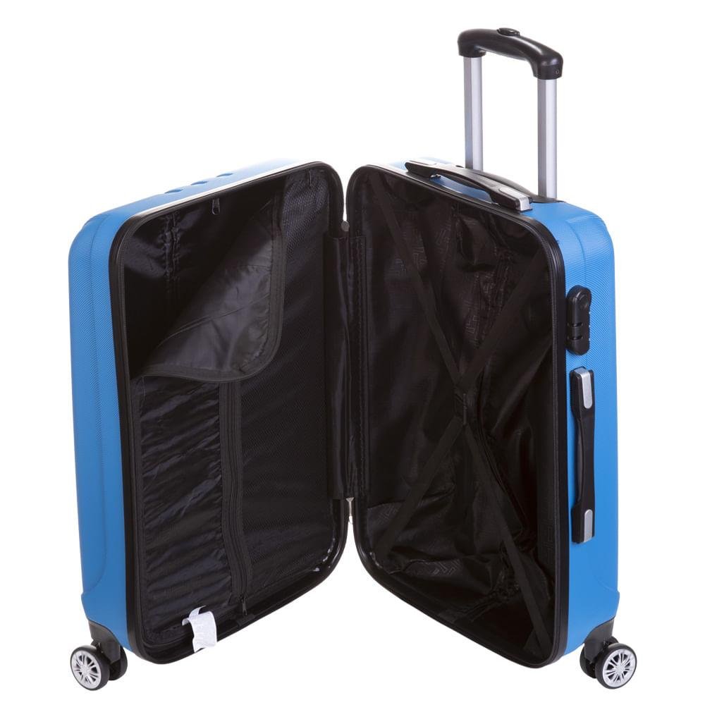 Mala de Viagem Média com Rodas 360° Gama 3 - Azul Azul
