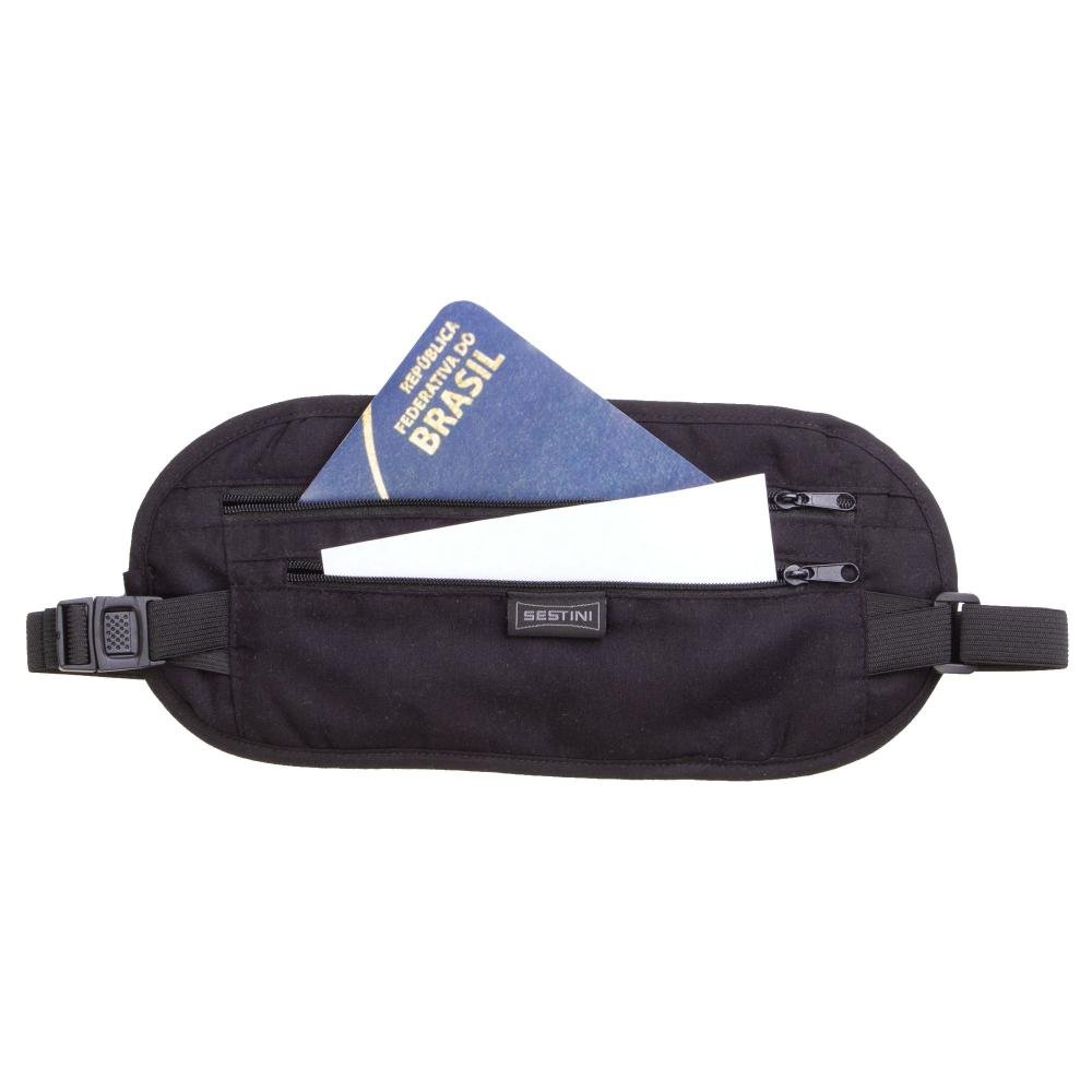 Porta Dolar Viagem Grande Preto Preto