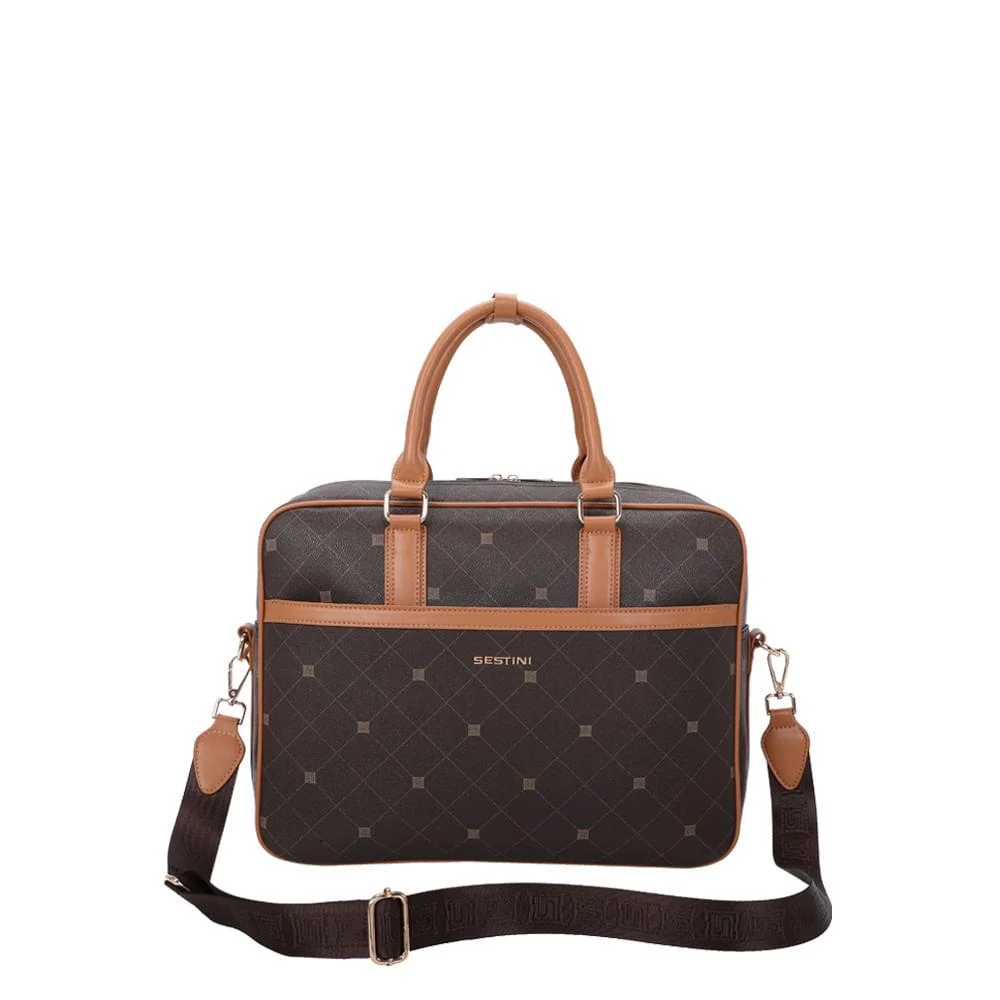 Pasta para Notebook Sestini Monograma - Marrom Marrom