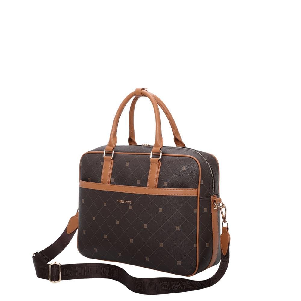 Pasta para Notebook Sestini Monograma - Marrom Marrom