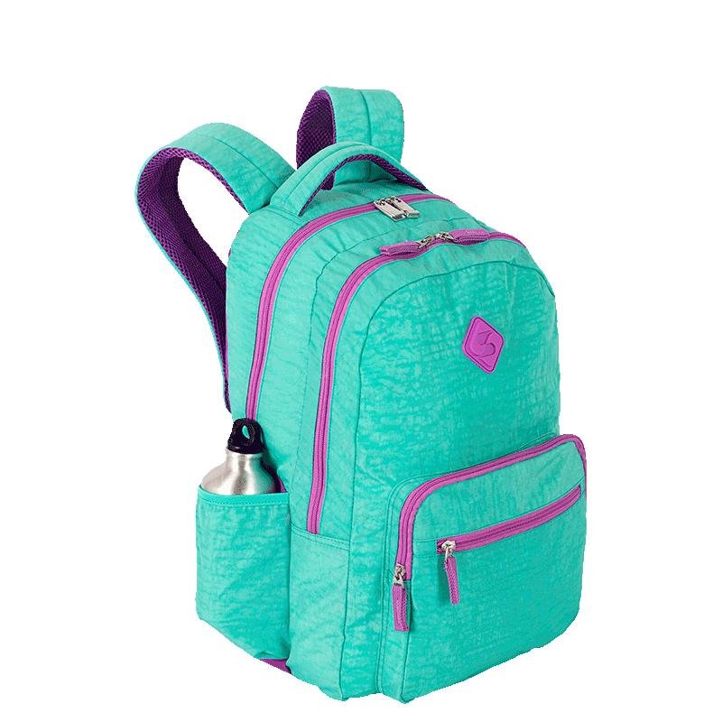 Mochila 2 Compartimentos Sestini College Crinkle 4 Azul - Turquesa Verde
