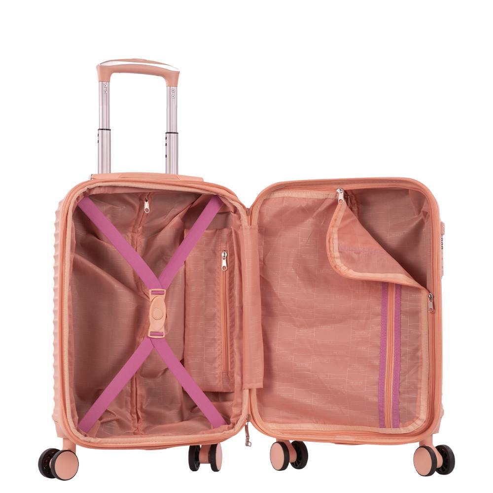 Kit 2 Malas de Viagem Média e Grande VEGA 3T - CORAL Pêssego