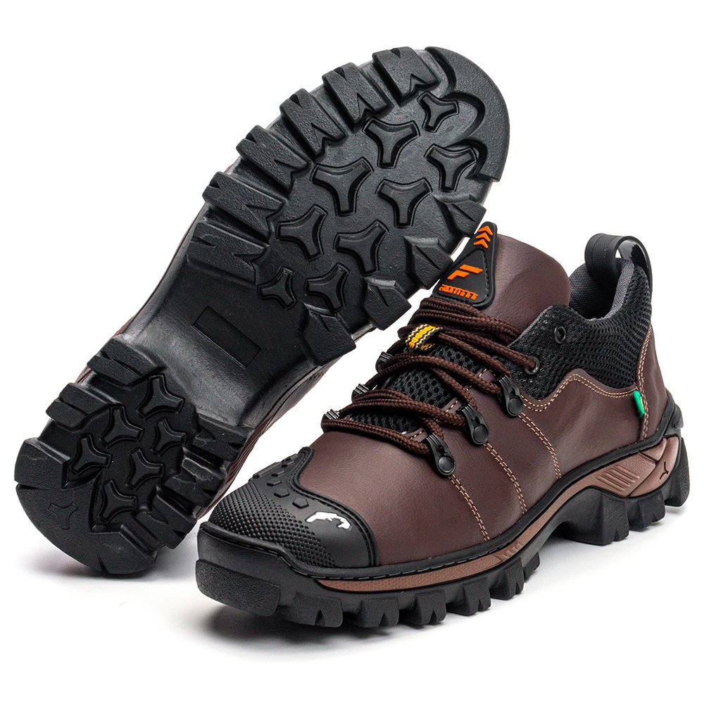 Bota Coturno Adventure Frontinni com Sola Costurada Cadarço e Bico ...